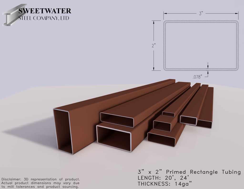 3" x 2" Rectangle Tubing - Sweetwater