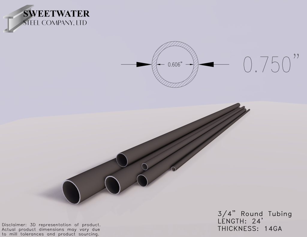 3/4" OD Round Tubing - Sweetwater