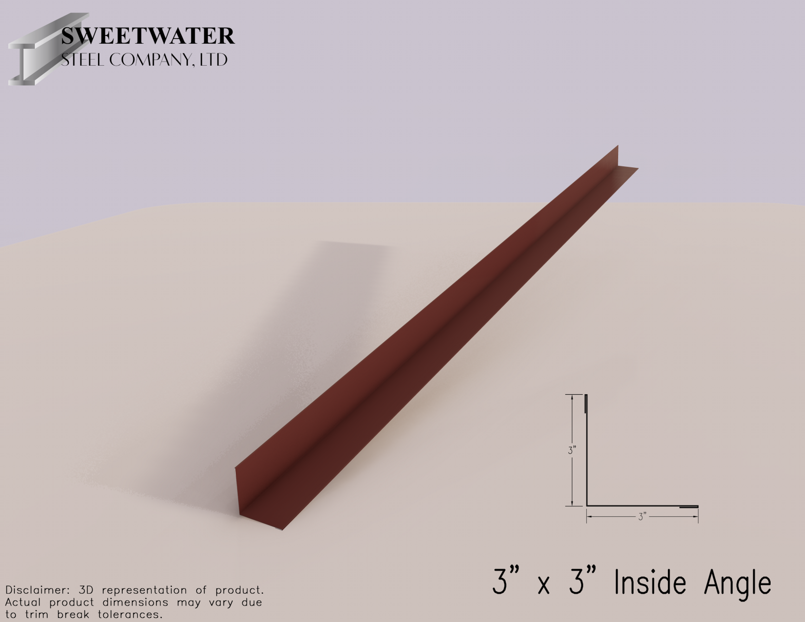 Inside Angle 3" x 3" - Sweetwater