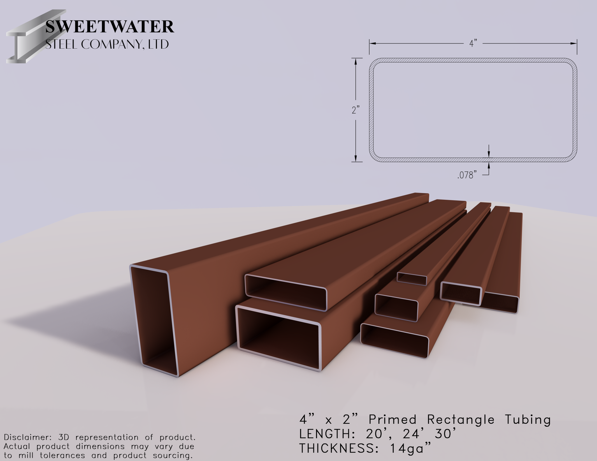 4" x 2" Rectangle Tubing - Sweetwater