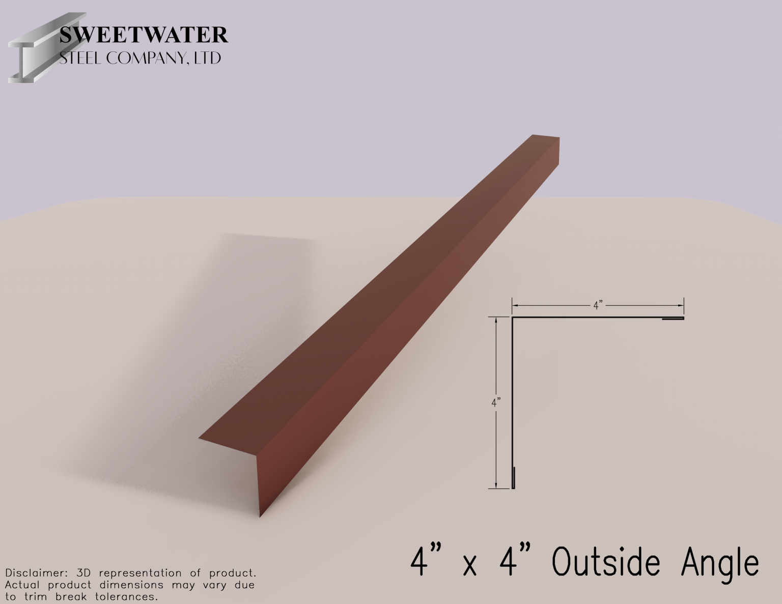 Outside Angle 4" x 4" - Sweetwater