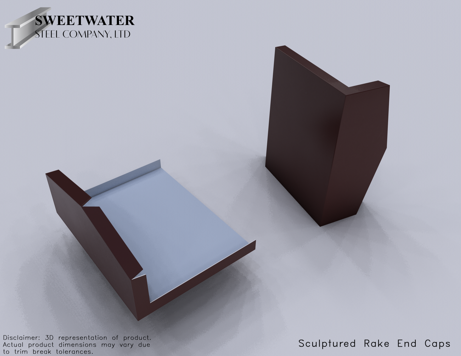 Sculptured Rake End Caps (Pair) - Sweetwater